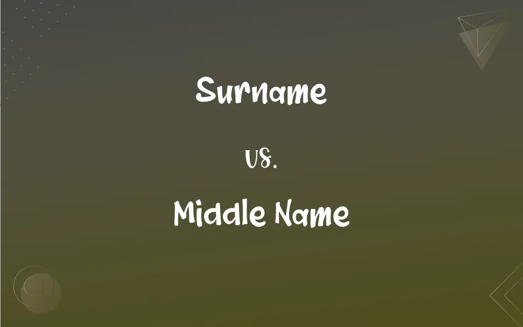 Surname Vs Middle Name What s The Difference Surname Vs Middle Name What s The Difference